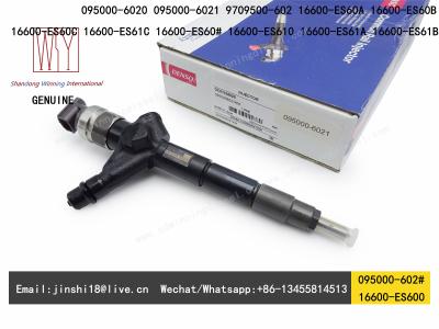 China DENSO GENUINE AND BRAND NEW COMMON RAIL FUEL INJECTOR 095000-6020, 095000-6024, 16600-ES600, 16600-ES60A, 16600-ES60B, 1 for sale