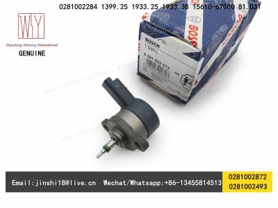 China BOSCH GENUINE AND BRAND NEW DIESEL FUEL PUMP PRESSURE REGULATING VALVE 0281002493, 0281002872, 0281002284, 1399.25, 1933 for sale