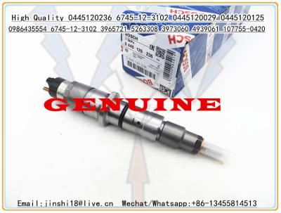 China High Quality Fuel Injector 0445120029 0445120125 0445120236 0986435554 for 6745-12-3102 Cummins 3965721 3973060 4939061 for sale