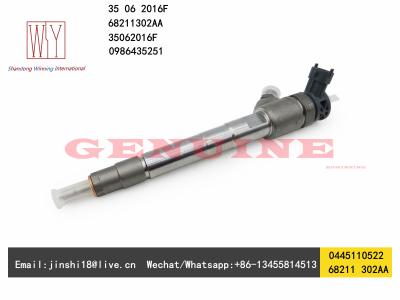 China Bosch Genuine and New Fuel Injector 0445110522 0986435251 for Dodge VM 68211 302AA 35 06 2016F 68211302AA 35062016F for sale