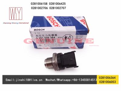 China Bosch Genuine and New Common Rail Pressure Sensor 0281006364, 0281006053, 0281006158, 0281006425, 0281002706, 028100270 for sale