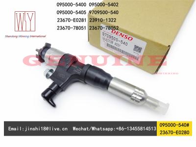 China Denso Genuine and New Fuel Injector 095000-540# 095000-5400 095000-5402 9709500-540 for Toyota 23670-E0280 23910-1322 for sale