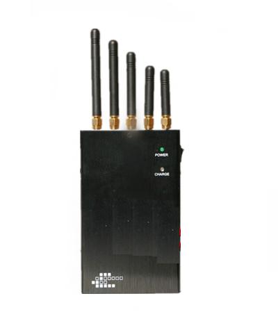5-CH Handheld Cellular Portable (Built-in Battery) Cellphone & WiFi Bluetooth & GPS Signal Jammer