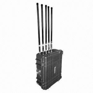 5 Channels Portable Military High Power (Built-in Battry) Cellphone Jammer, Military Portable Bomb Signal Jammer, Cellular Phone Bomb Blocker