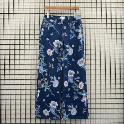 China Cotton Denim Junior Jeans Straight Leg Distressed Stone Wash Denim Jeans for sale
