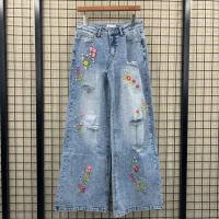 China Cotton Denim Junior Jeans Straight Leg Distressed Stone Wash Denim Jeans for sale