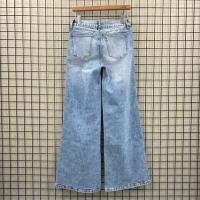 China Cotton Denim Junior Jeans Straight Leg Distressed Stone Wash Denim Jeans for sale