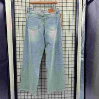 China OEM ODM Men's Regular Fit Denim Jeans , Straight Leg Denim Jeans With Rhinestone And Embroidery for sale