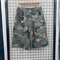 China Relaxed Fit Streetwear Denim Jeans Shorts Trend Driven Style With Durable Digital Print for sale