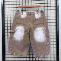 China Men'S Stretch Denim Shorts Distressed Finish Regular Fit Denim Shorts For Outdoor Activities for sale