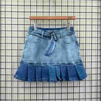 China OEM Icon Denim Skirts Yoked Pleated Timeless Essential Style With Reinforced Stitching And Premium Hardware for sale