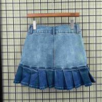 China OEM Icon Denim Skirts Yoked Pleated Timeless Essential Style With Reinforced Stitching And Premium Hardware for sale