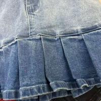 China OEM Icon Denim Skirts Yoked Pleated Timeless Essential Style With Reinforced Stitching And Premium Hardware for sale