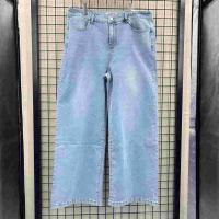 China OEM ODM Women's Wide Leg Denim Jeans High Rise Distressed Trousers With Contemporary Oversized Silhouette for sale