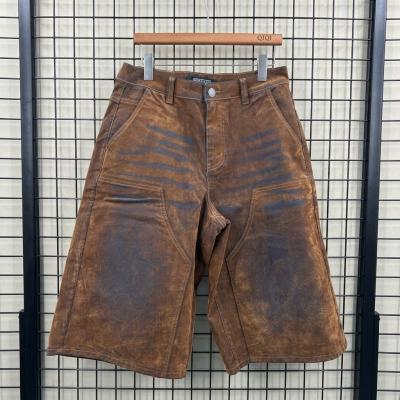 China Men'S Vintage Stone Wash Denim Shorts Relaxed Fit Classic Summer Style for sale