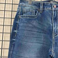 China Men's Dark Indigo Raw Denim Jeans , Slim Straight Fit Classic Denim Jeans Private Label for sale