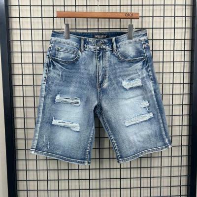 China Ripped Streetwear Denim Jeans Regular Fit / Relaxed Fit Casual Jean Shorts for sale