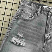 China 100% Cotton Men's Distressed Denim Shorts , Ripped Streetwear Casual Jean Shorts for sale