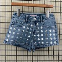 China Women's Light Blue Denim Shorts Low Rise Relaxed Summer Style Denim Short Shorts for sale
