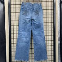 China Relaxed Fit Junior Denim Jeans High Rise High Waist Denim Pants With Hot Drilling for sale