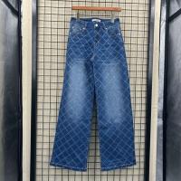 China Enzyme Washed Mid Blue Straight Fit Jeans , High Rise Straight Fit Jeans For Women for sale