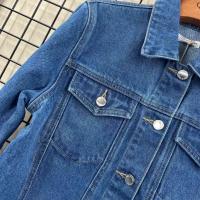China Women's Acid Wash Boyfriend Denim Jacket , Timeless Everyday Essential Denim Jacket for sale