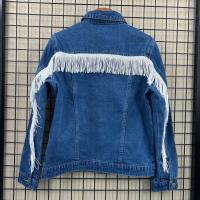 China Women's Acid Wash Boyfriend Denim Jacket , Timeless Everyday Essential Denim Jacket for sale