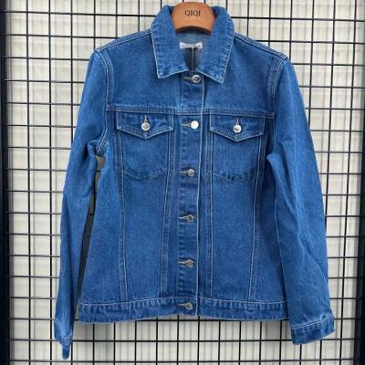 China Women's Acid Wash Boyfriend Denim Jacket , Timeless Everyday Essential Denim Jacket for sale