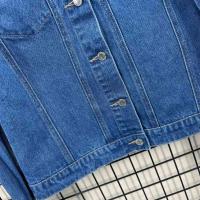 China Women's Acid Wash Boyfriend Denim Jacket , Timeless Everyday Essential Denim Jacket for sale
