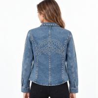 China Lightweight Button Front Denim Shirts Long Sleeve Regular Fit 100% Cotton Denim for sale