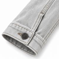 China Women'S Vintage Stone Wash Offwhite Denim Shirt / Jacket Relaxed Fit Button Up Casual / Streetwear Top for sale