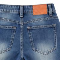 China Relaxed Fit Denim Jeans , Men'S Whiskered Sand Wash Jeans With Heavy Embroidery for sale