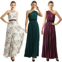 China Chic prom dress – One shoulder party dress designed in asymmetric neckline with flowy pleats. Uncomplicate modern. for sale