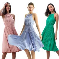 China Party dress - Timeless and meticulous design. Flowy pleats signify chic and girly vibes, silk-like satin luxury touch. for sale