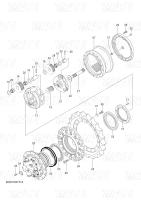 China OEM Excavator Parts Planetary Reducer Drive Catalog Systems For Machinery / Energy / Mining Industries 9180731 ZX120 for sale