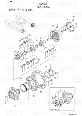 China Excavator Black ZX330 ZX350 ZX360 ZX370 Travel Motor Drive Catalog Hydraulic Drive Unit 9190221 9190222 9212584 9232360 for sale