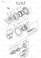 China 9065934 9080068 9096481 Excavator Travel Drives Catalog Hydraulic Travel Motors EX100 for sale