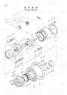 China EX220-2 Planetary Reducer Excavator Travel Drive Catalog 9091682 9116394 9116395 for sale