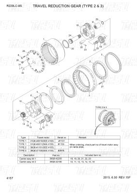 China Customizable Black 39Q6-42100 39Q6-42101 R220-9 Excavator Travel Drive Final Reduction Catalog For Machinery Repair Shop for sale