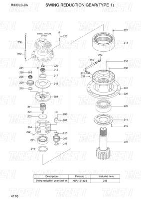China Black Planetary Reducer Excavator Swing Reducer Excavator Travel Motor for sale