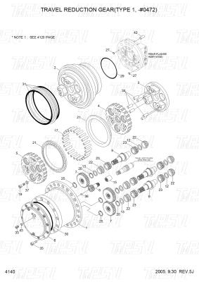 China Durable Steel Planetary Reducer for Excavator Swing / Travel Motor Drive for sale