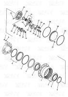 China 20N-60-41205 20N-60-31200 Bolt on PC15-1 Excavator Final Drive with Planetary Reducer for sale