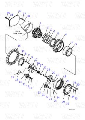 China Custom Colors 708-8H-00320 PC360-7 Excavator Travel Drive Catalog Motor in Black for Performance for sale