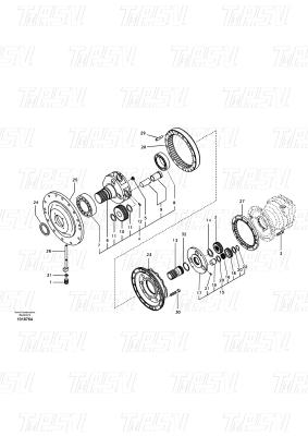 China Bolt-on Hydraulic Swing Motor Drive VOE14542165 EC290B Excavator Swing Drive Catalog for sale