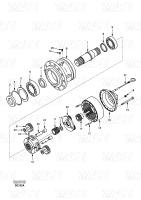 China SA8230-27000 EC360 Excavator Swing Drive Catalog Black Color for sale