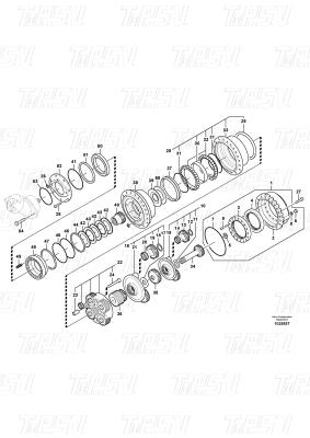 China Custom Colors VOE14608847 Excavator Travel Drive Catalog Gear Box Bolt-on Installation and Top Performance for sale