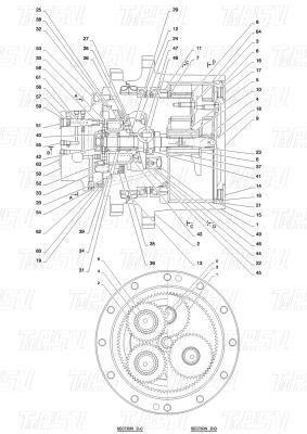 China Varies Depending On Model PY53D00004F1 SK55 Excavator Travel Drive Catalog for sale