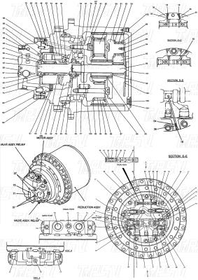 China Installation Bolt-on LQ15V00007F2 Excavator Travel Drive Catalog Varies Depending On Model for sale