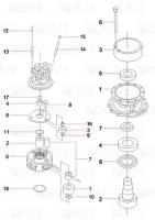 China 60042755 SY365C Excavator Swing Drive Catalog Motor Bolt-on Installation for sale