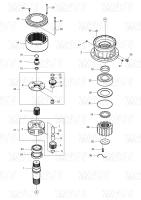 China K1002518B K1002518 K1002518A 130401-00021 DX300 Excavator Swing Drive Catalog with Various Excavator Models Capacities for sale